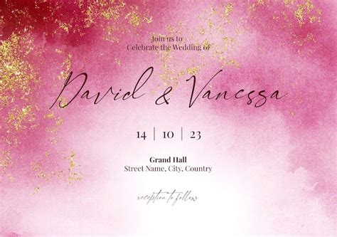 Premium Vector Watercolor Navy Blue Wedding Invitation Card Template