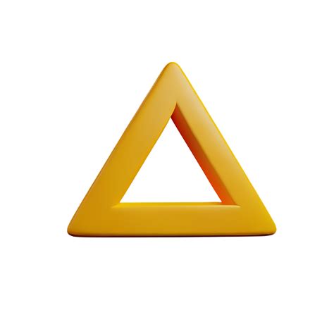 Triângulo 3d Renderização ícone Ilustração 28601025 Png
