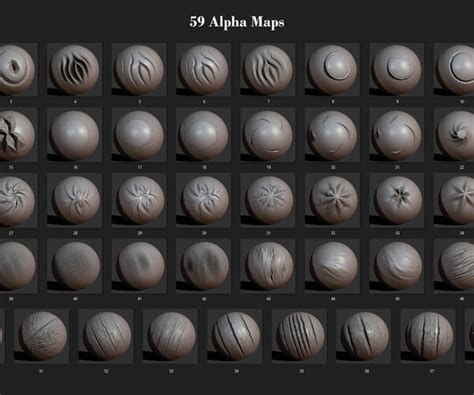 artstation 59 alpha maps 2 free maps brushes