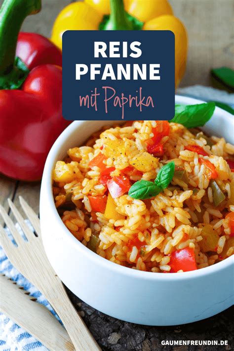 Paprika Reis Pfanne Einfach Und Vegetarisch
