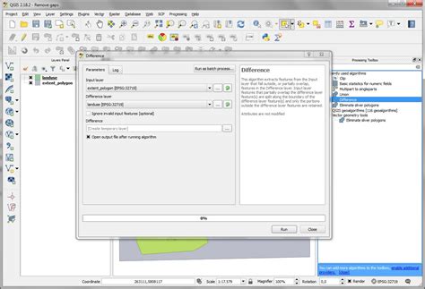 filling holes in polygons using qgis geographic information systems