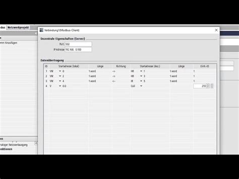 Modbus VM Speicher Logo über HMI ACE Automation programmieren YouTube