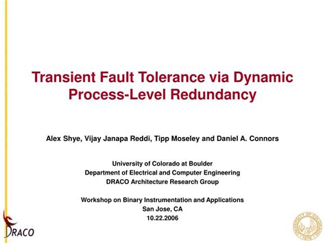 Ppt Transient Fault Tolerance Via Dynamic Process Level Redundancy