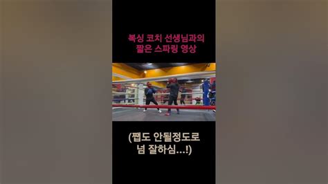 넘 잘하는 복싱 코치 형님과의 스파링 Youtube