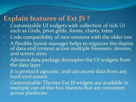 Latest Extjs Interview Questions And Answers For Freshers And