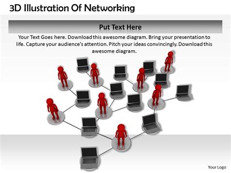 D Illustration Of Networking Ppt Graphics Icons Powerpoint