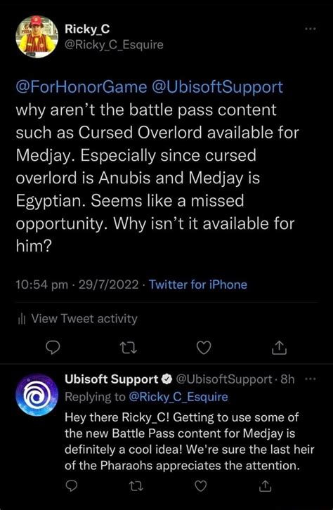 Rickyc Ricky Cesquire Forhonorgame Ubisoftsupport Why Arent The