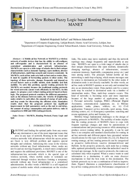pdf a new robust fuzzy logic based routing protocol in mohsen