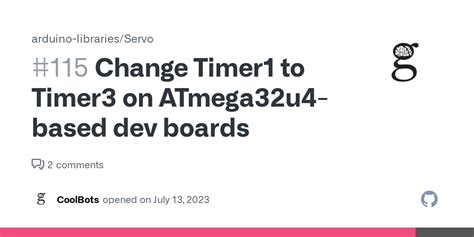 Change Timer To Timer On ATmega U Based Dev Boards Issue Arduino Libraries Servo