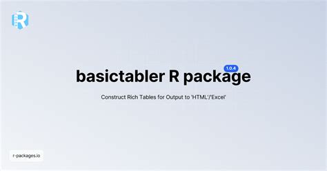 Basictabler R Package Documentation R Packages
