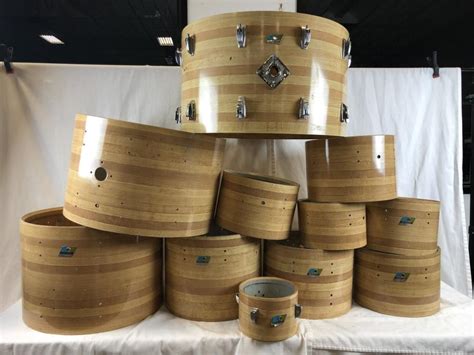 Sold Price Vintage Ludwig Butcher Block 11 Piece Drum Body Kit May 6