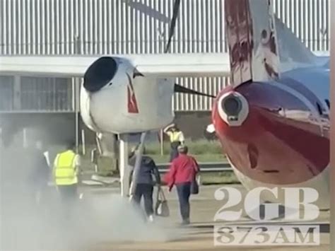 Qantas Plane Catches Fire At Sydney Airport With 24 On Board