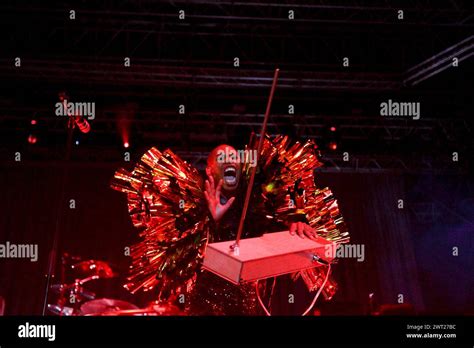 Skin Singer And Voice Of Rock Group Skunk Anansie In Concert During