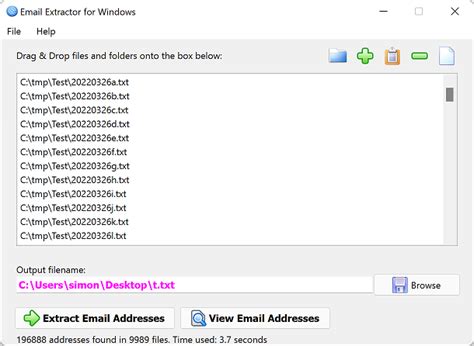Email Extractor For Windows Extract Email Addresses From Text Files PDF Files Windows Live