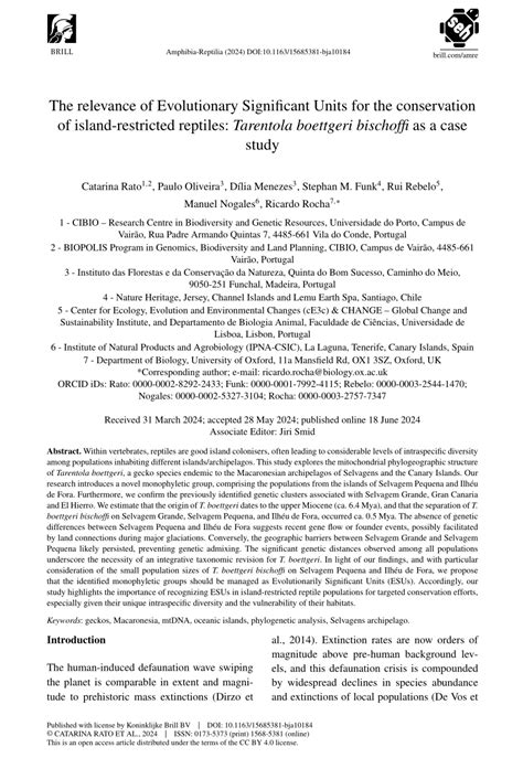 Pdf The Relevance Of Evolutionary Significant Units For The