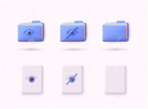 Set Of Folder And Documents In 3d Stylefile Directory Document For