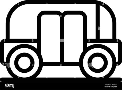 Chinese Tricycle Icon Outline Vector Old Bike Tricycle Tuk Stock