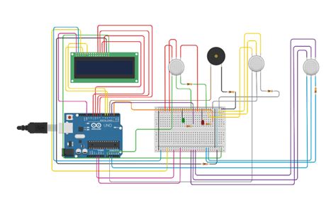 Circuit Design Mini Projet Détection De Gaz Tinkercad