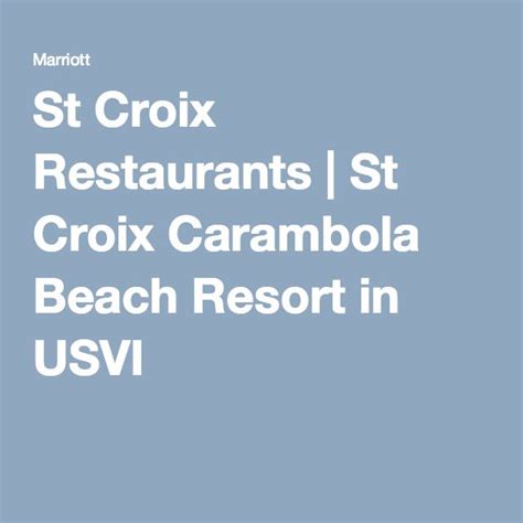 Renaissance St Croix Carambola Beach Resort And Spa Beach Resorts