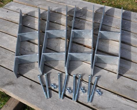 Stck H Anker Pfostenträger Pfostenschuh Carport Pfostenanker Schrauben eBay
