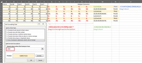 Highlight Rows In Excel That Contain Every Number From Another Row