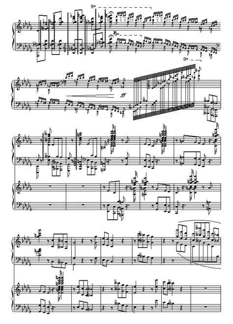 降b小调第一钢琴协奏曲 两架 柴科夫斯基 Peter Ilyich Tchaikovsky 钢琴谱 五线谱