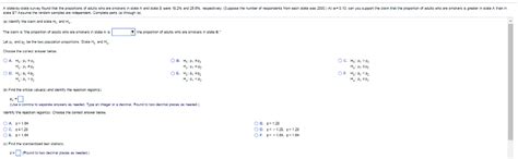 Solved State By State Survey Found That The Proportions Of Chegg Com