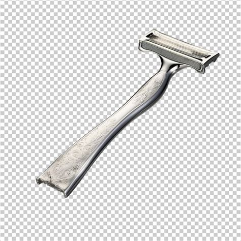 Premium Psd Silver Straight Razor Png