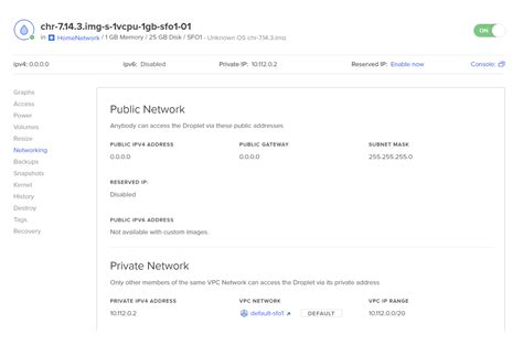 Configure Mikrotik Cloud Host Router CHR As VPN NAT Gateway On DigitalOcean DigitalOcean