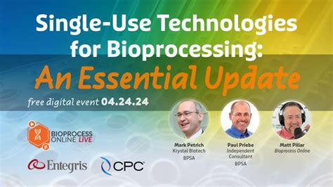Bioprocess Online On Linkedin Single Use Technologies For