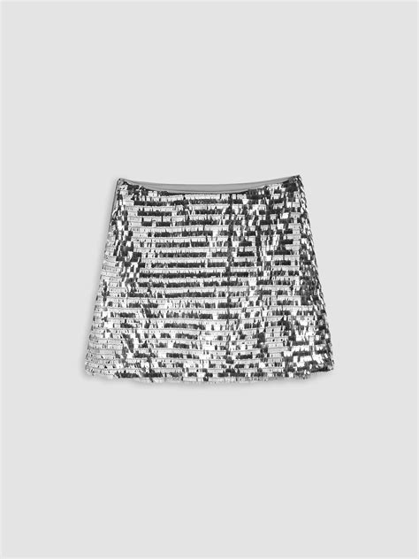 Sequins Sequin High Waist Mini Skirt For Music Festivallive House