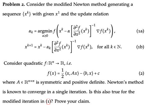 Solved Problem 2 Consider The Modified Newton Method