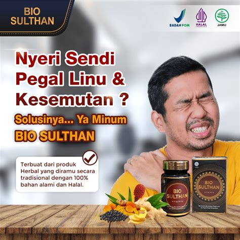 Jual Bio Sulthan Tolak Nyeri Sendi Pegal Linu Dan Kesmutan Herbal