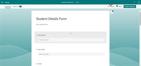 preview the microsoft form ashish coder