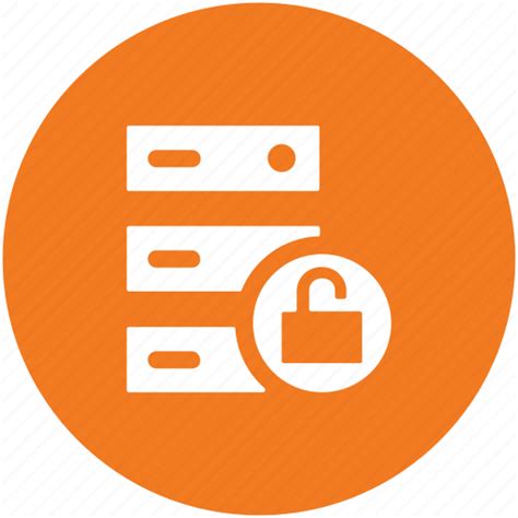 Data Protection Padlock Safety Secure Database Server Locked