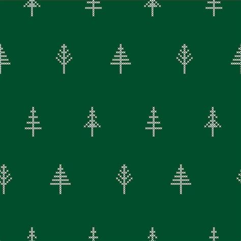 Premium Vector Seamless Pattern With Christmas Tree In Peasant Folk