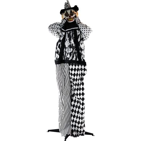 Haunted Hill Farm Life Size Animatronic Clown With Lights And Sound
