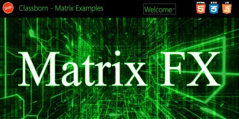 Classborn Javascript Matrix FX Plugin By Classborn Codester