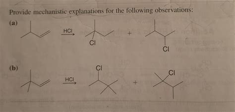 Solved Provide mechanistic explanations for the following | Chegg.com