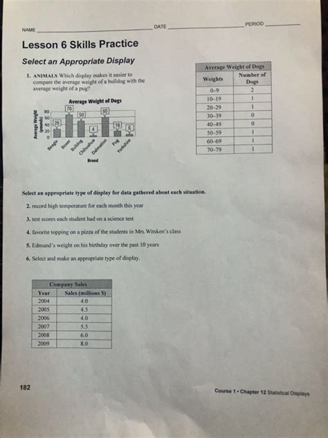 Solved Period Date Name Lesson Skills Practice Select An Chegg