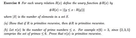 Solved For Each Unary Relation R X Define The Unary Chegg Com
