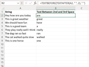 Excel Extract Text Between Second And Third Space
