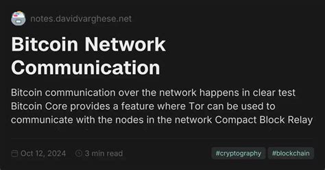 Bitcoin Network Communication