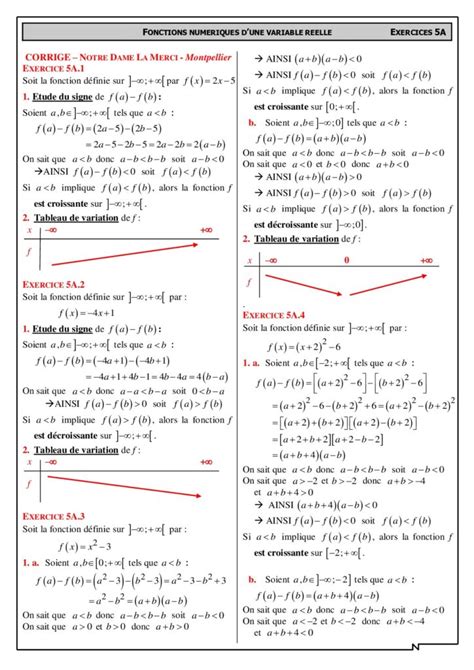 Généralités Sur Les Fonctions Maths Seconde Exercices Corrigés