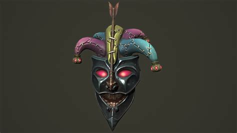 Artstation Jester Mask Game Assets