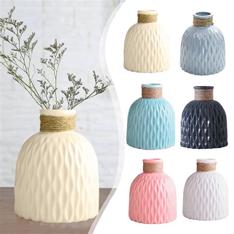 Ceramic Vase Set Modern Style Striped Vase Home Modern Farmhouse Table