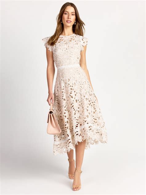 Just Me Floral Crochet Midi Dress Brands We Love New York And Company