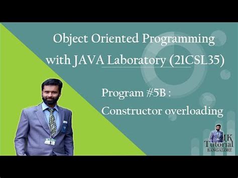 Java Program For Constructor Overloading Program B VTU Rd Sem Java Laboratory