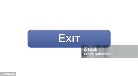 Exit Web Interface Button Violet Color Application Logout Internet Design Stock Illustration