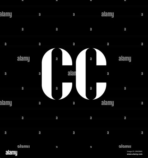 CC C C Letter Logo Design Initial Letter CC Uppercase Monogram Logo White Color CC Logo C C